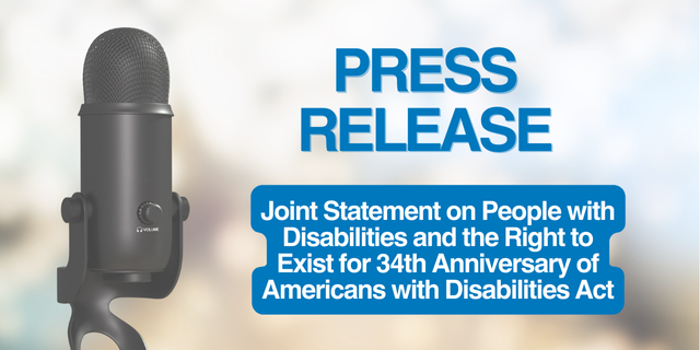 JOINT STATEMENT ON PEOPLE WITH DISABILITIES AND THEIR RIGHT TO EXIST ON ...